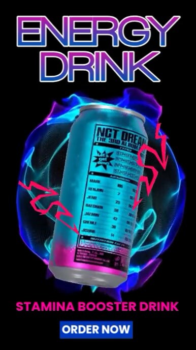 Energy Booster Drink Ads Template | PosterMyWall