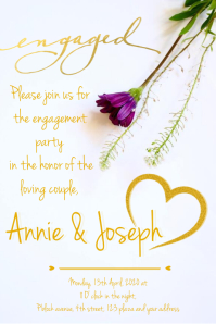 JUST ENGAGED TEMPLATE | PosterMyWall