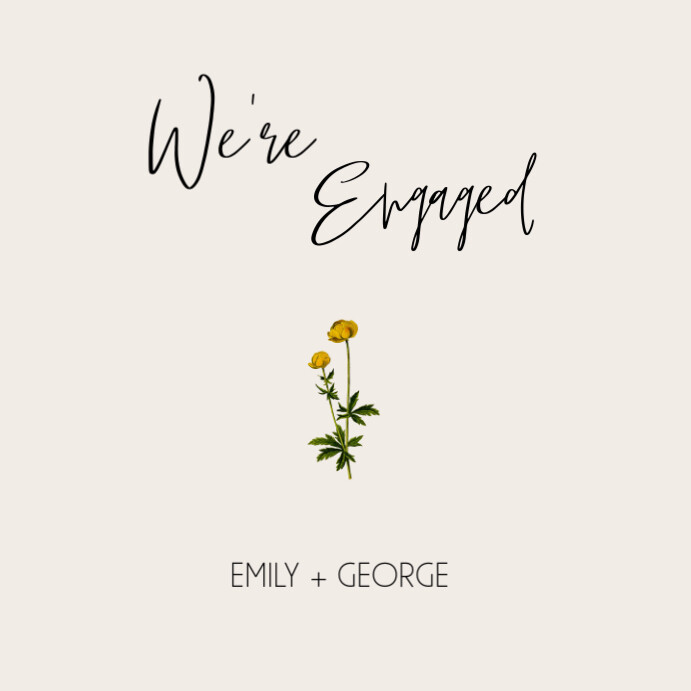 Engagement Announcement Post Template | PosterMyWall