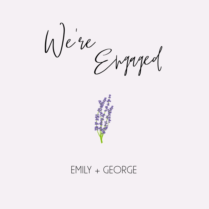 Engagement Announcement Post Templat | PosterMyWall