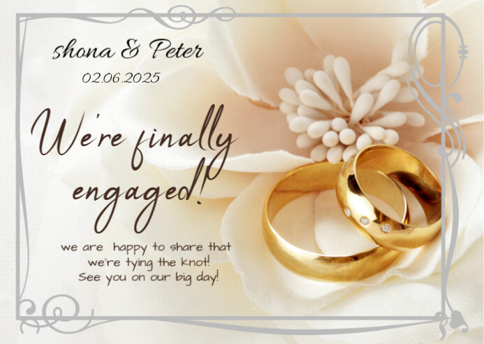 Copy of Engagement Card Postcard | PosterMyWall