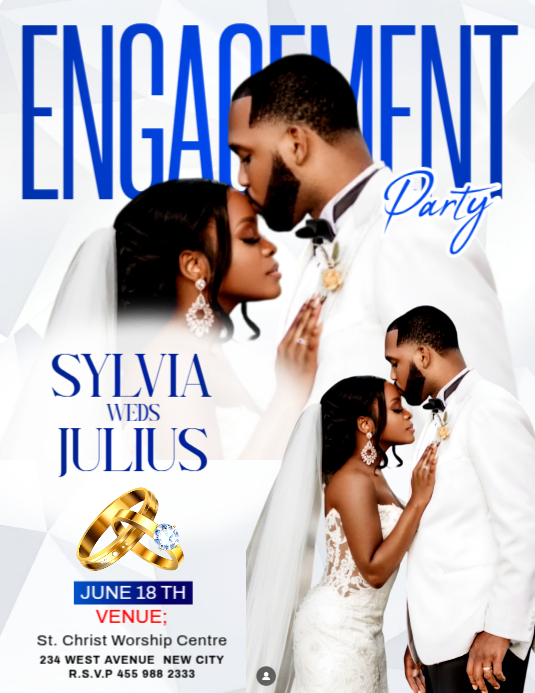 Copy of Engagement celebration party fiance commitment marriage ...