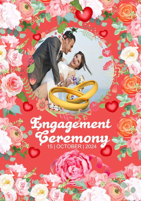 Engagement ceremony A2 template | PosterMyWall
