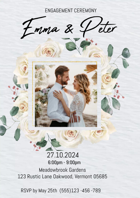 Engagement Ceremony Templat | PosterMyWall