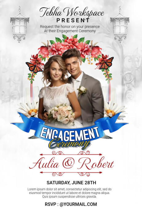 Plantilla de Engagement Ceremony Flyer or Poster | PosterMyWall