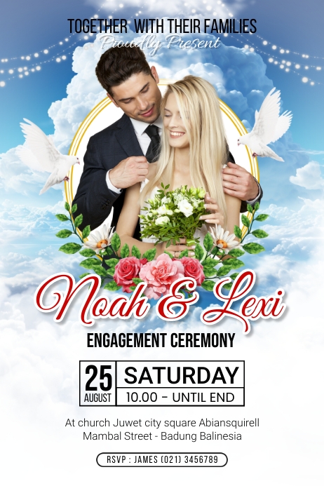 Engagement Ceremony Flyer or Poster Templat | PosterMyWall