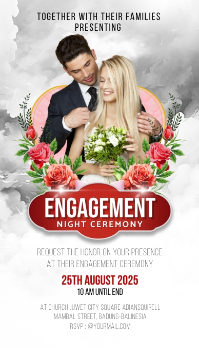 Engagement Ceremony Instagram Stories Template | PosterMyWall