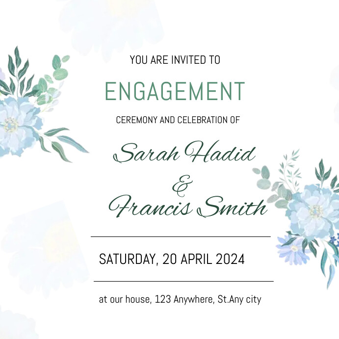 Engagement ceremony invitation Template | PosterMyWall