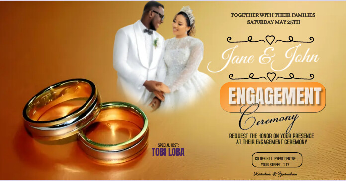 Engagement ceremony invitation social media p Template | PosterMyWall