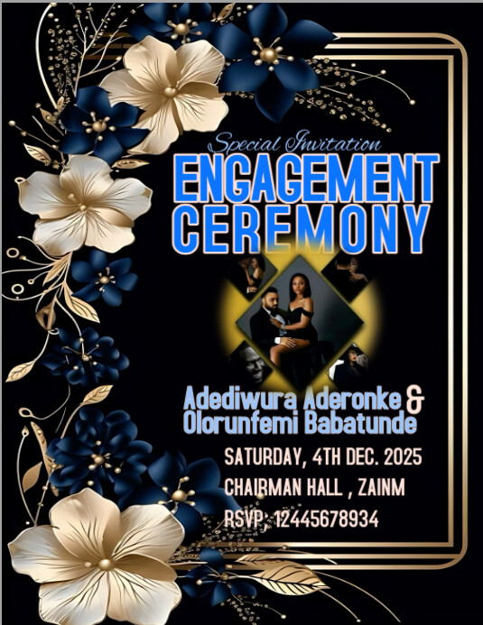 Engagement ceremony poster design Template | PosterMyWall