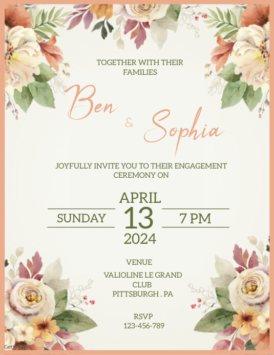 Engagement Invitation Card Template | PosterMyWall