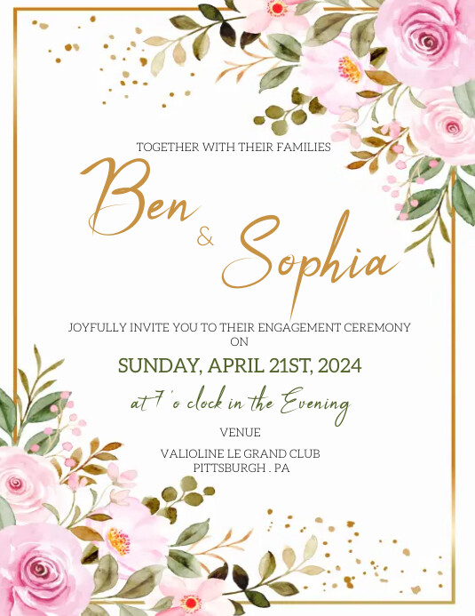 Engagement Invitation Card Template | PosterMyWall