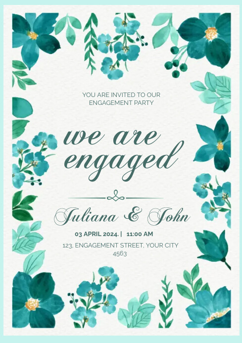 Copy of Engagement invitations | PosterMyWall