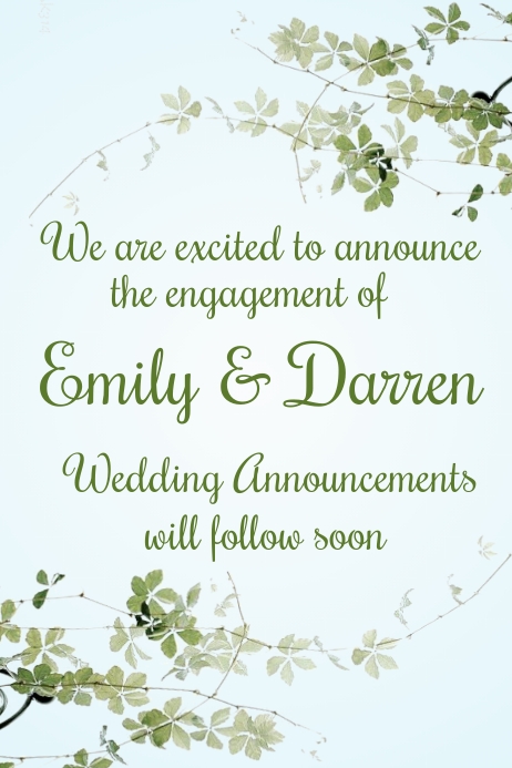 engagement notice poster template | PosterMyWall