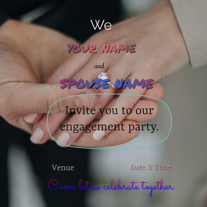 Engagement party Template | PosterMyWall