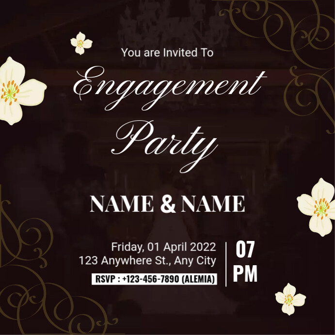 Engagement Party flyer Template | PosterMyWall