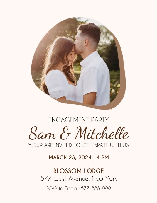 Engagement Party flyer Template | PosterMyWall