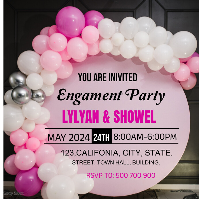 Engagement party invitation flyer design Template | PosterMyWall