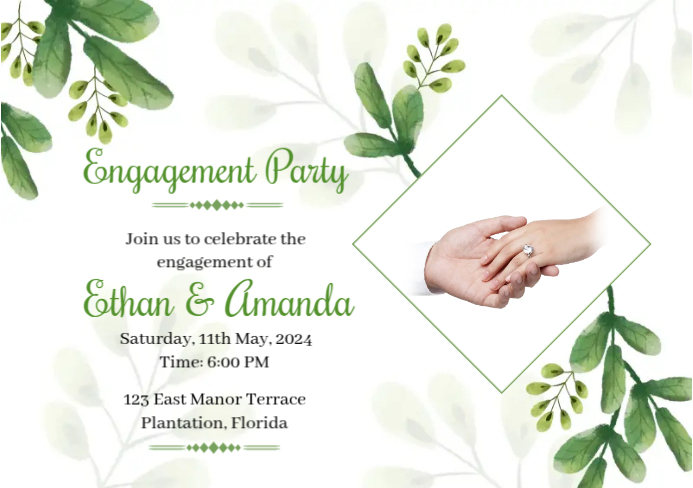 Engagement Invitation Engagement Party Invitation Custom Bohemian Rose