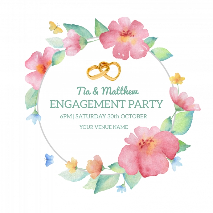 Engagement Party Poster Template | PosterMyWall