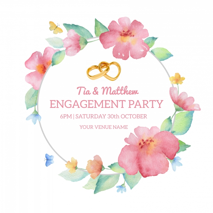 Engagement Party Poster Template | PosterMyWall
