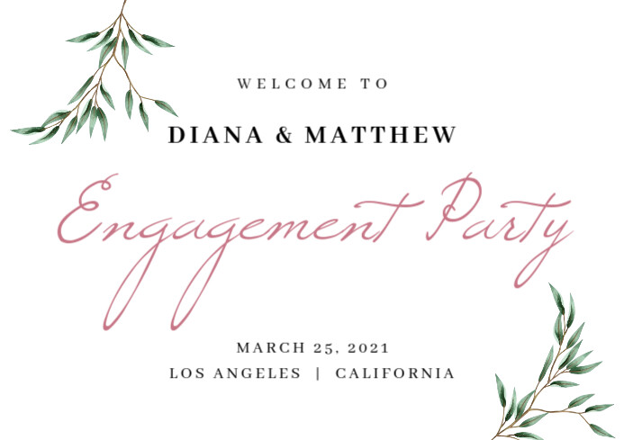 Engagement party sign Template | PosterMyWall