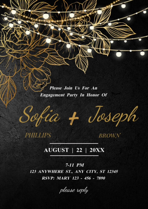 engagement party template | PosterMyWall