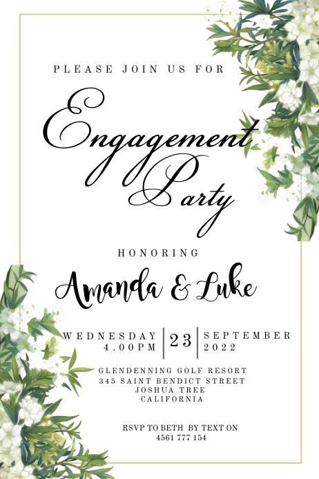 ENGAGEMENT POSTER Template | PosterMyWall