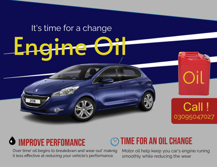 engine oil flyer Template | PosterMyWall