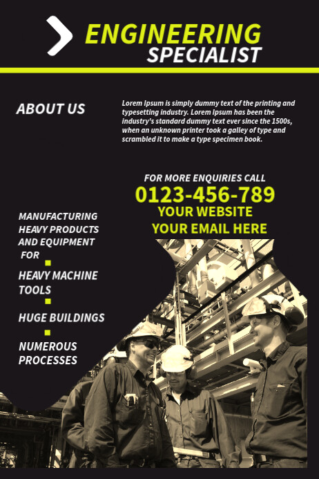 Engineering flyer ,CORPORATE flyer Template | PosterMyWall