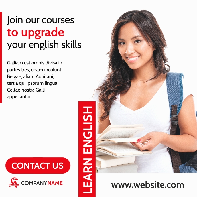 english classes advertising online template d | PosterMyWall