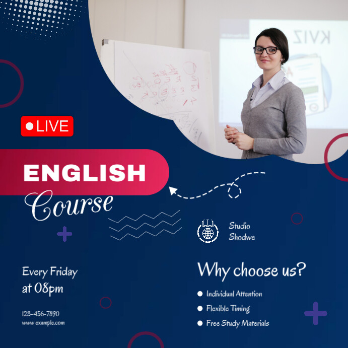 Copy of English Course instagram post | PosterMyWall