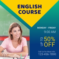 English Course instagram post Template | PosterMyWall