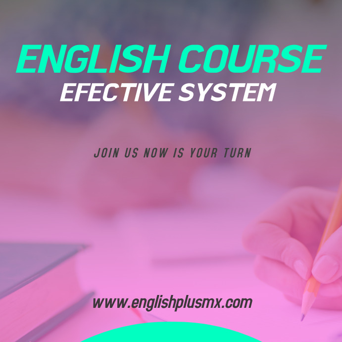ENGLISH COURSE PLUS Template | PosterMyWall