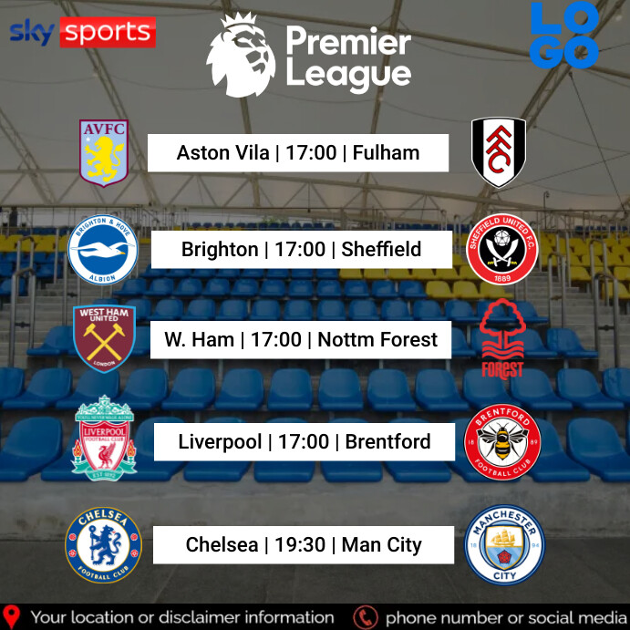 English Premier League Template | PosterMyWall