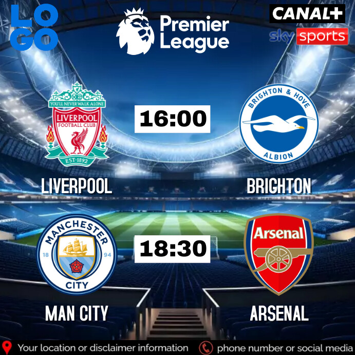 English Premier League Template | PosterMyWall