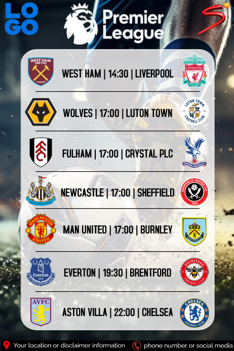 English Premier League Template | PosterMyWall