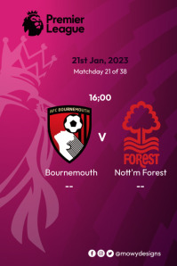 English Premier League Fixture Template | PosterMyWall