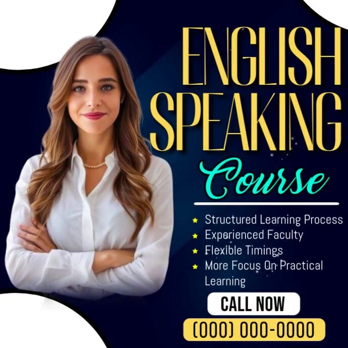 Copy of English Speaking Course Flyer | PosterMyWall