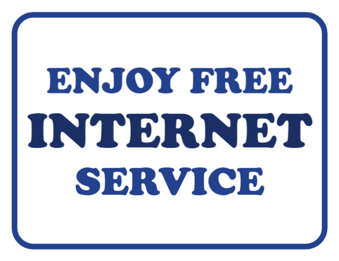 Plantilla de Enjoy Free Internet Service Sign Template Editable ...