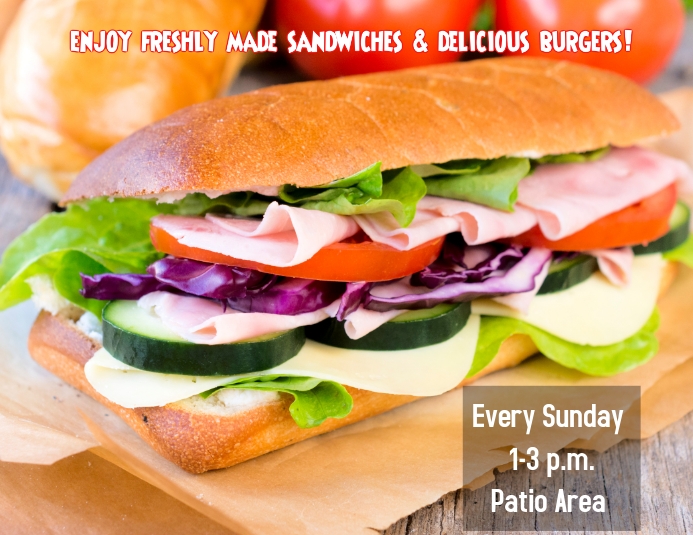 Copy of enjoy freshly made sandwiches and delicious | PosterMyWall