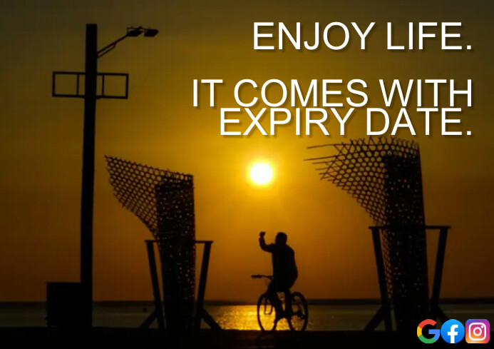 Plantilla de ENJOY LIFE QUOTE TEMPLATE | PosterMyWall