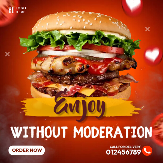 Enjoy Our Burger Template | PosterMyWall
