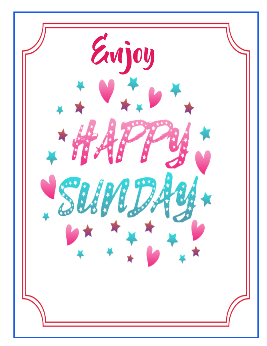 Plantilla de enjoy sunday | PosterMyWall