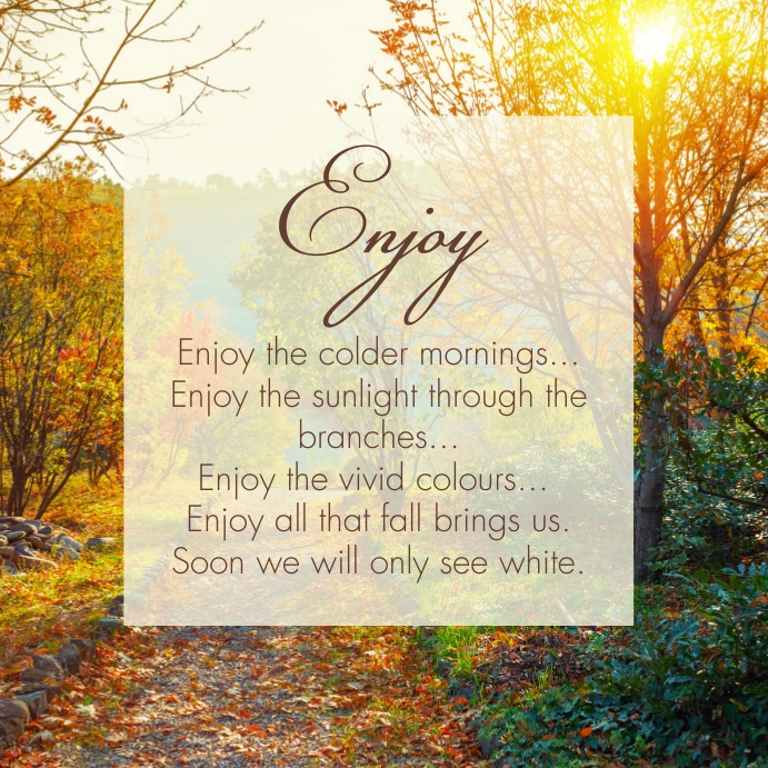 Enjoy the Fall Template | PosterMyWall