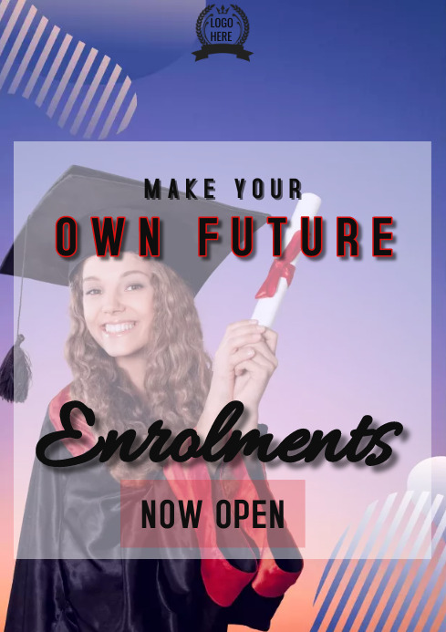 Enrolments Template | PosterMyWall