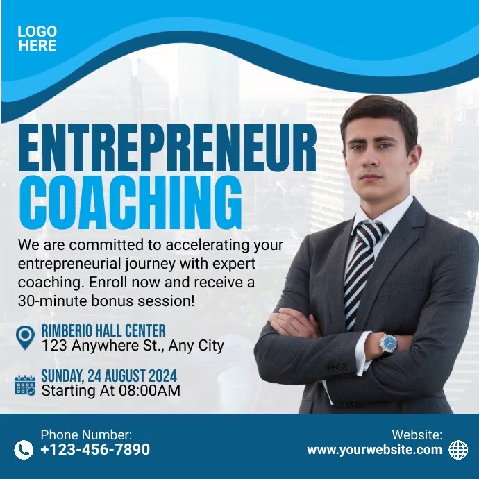 Plantilla de Entrepreneur Coaching | PosterMyWall