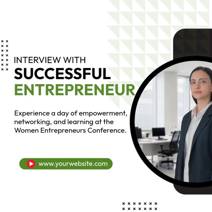 Entrepreneur Interview Template | PosterMyWall