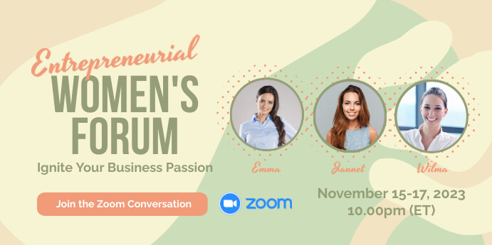 Entrepreneurial Women's Forum Eventbrite Template | PosterMyWall