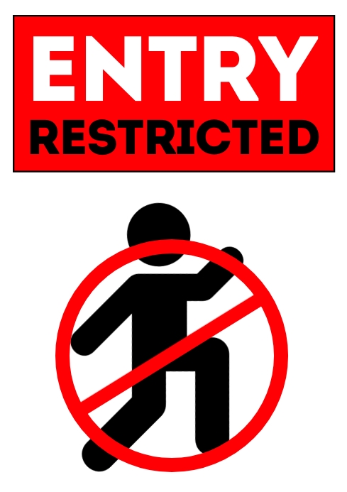 entry restricted Template | PosterMyWall